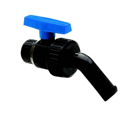 Bee Valve 1 in. Single Union Poly Full Port Ball Valve w/Nozzle - John ...