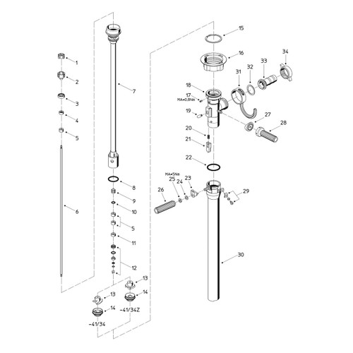 Flux 400 Series FP425ExS 27 REBUILD KIT Pump Maintenance Rebuild Kit ...
