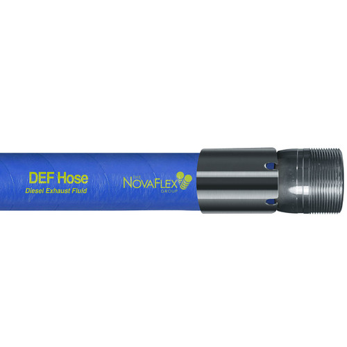 Novaflex 4203 2" Blue DEF Transfer Hose Assembly, MxM NPT Ends