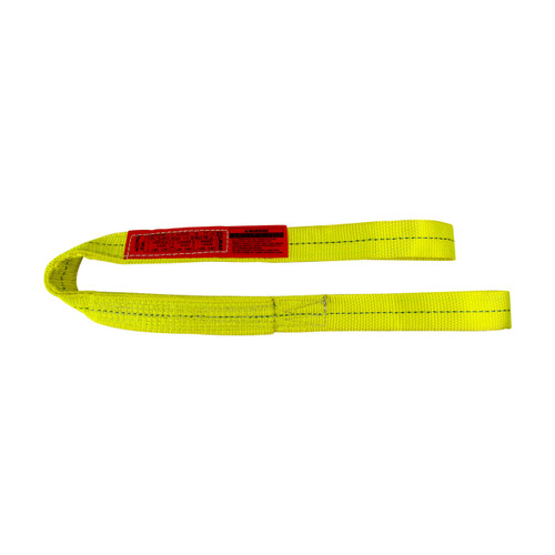 Lift-All Webmaster 1600 Poly. Web Sling, 1" Width, 2-Ply, Eye & Eye (E ...