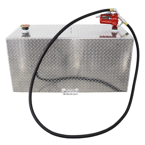 110 Gallon Aluminum Rectangle Fuel Transfer Tank w/ Fill-Rite FR8 8 GPM ...
