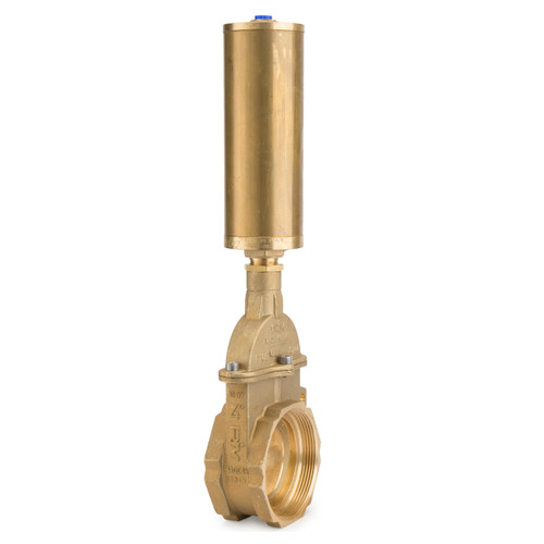 RIV Perla 4 in. Brass Piston Gate Valve W/ Pneumatic Jack F/F NPT 45 ...