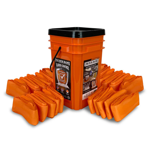 Quick Dam WUGG-V 40-Piece Indoor Water Activated Dam and Mat Grab and ...