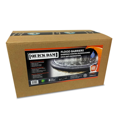 Quick Dam QD610-8 Outdoor Indoor Water Activated Flood Barriers - 10 ft ...