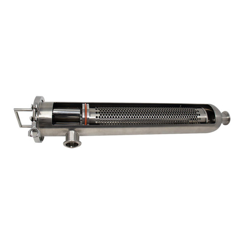 Sani-Matic 2 1/2 in. 316L SS Long Angle Line Strainer W/ End Inlet ...