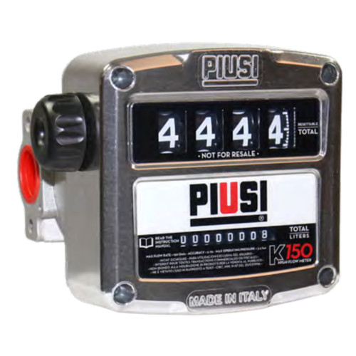 PIUSI K150 1" NPT Mechanical Flow Meter - Gallons