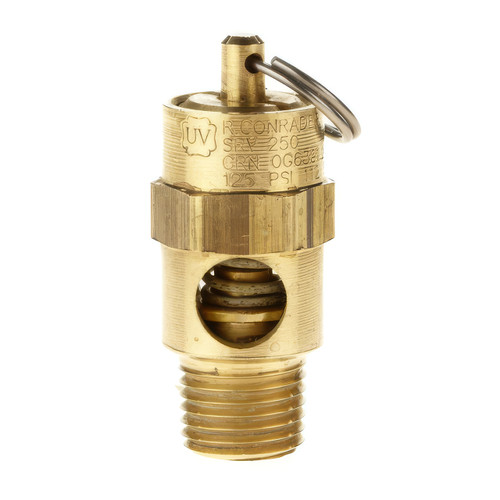 Conrader SRV250-1/4-150 1/4 in. Soft Seat Safety Valve, Brass, ASME ...