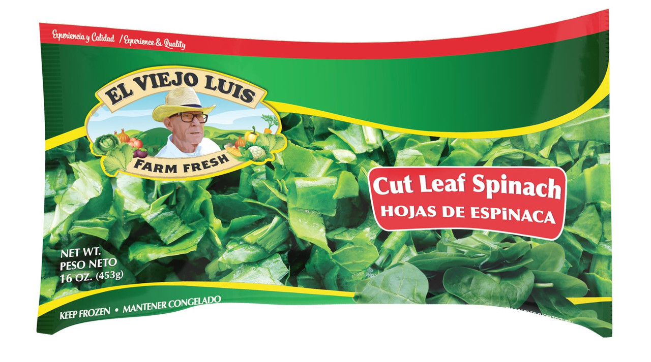Cut Leaf Spinach - Hojas de Espinaca 16oz | El Viejo Luis