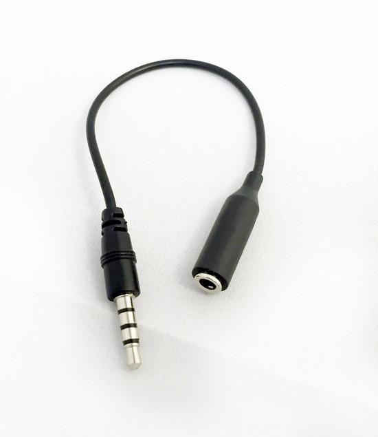 Slim straight 3.5mm Stereo TRRS Headset Adapter