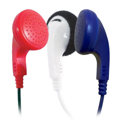 Bulk 100 Pieces Assorted Earbuds / Earphones Bucket | Red White & Blue Mix