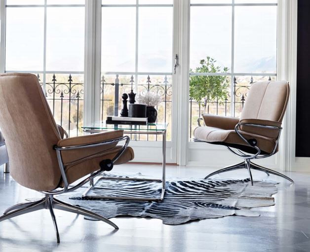 Stressless City Low-Back Recliner with Standard Base - Unwind Furniture Co.