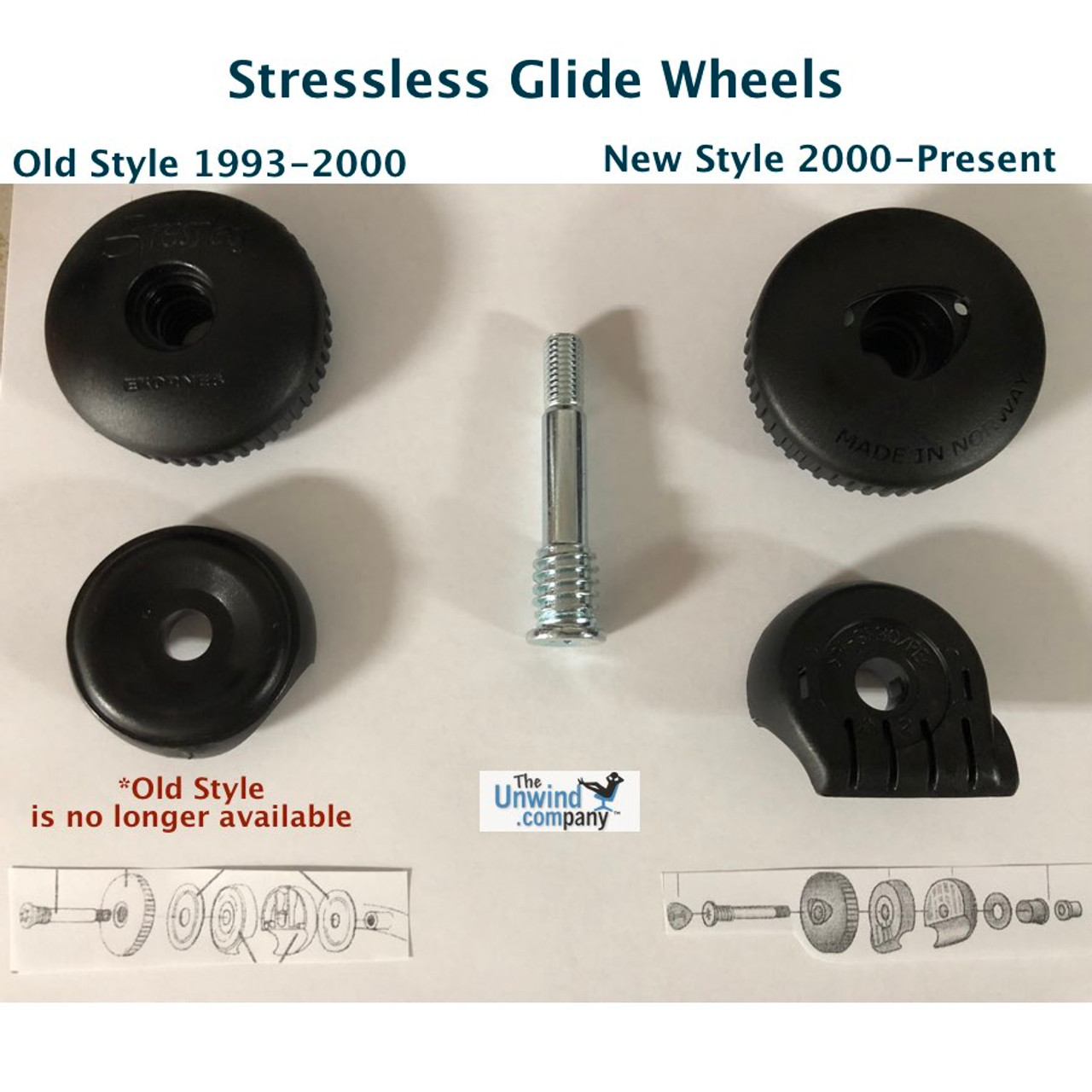 Ekornes Stressless Glide Wheel Casing- Replacement