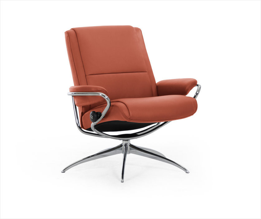 Stressless Paris Low Back Recliner | High Base with Adjustable Headrest