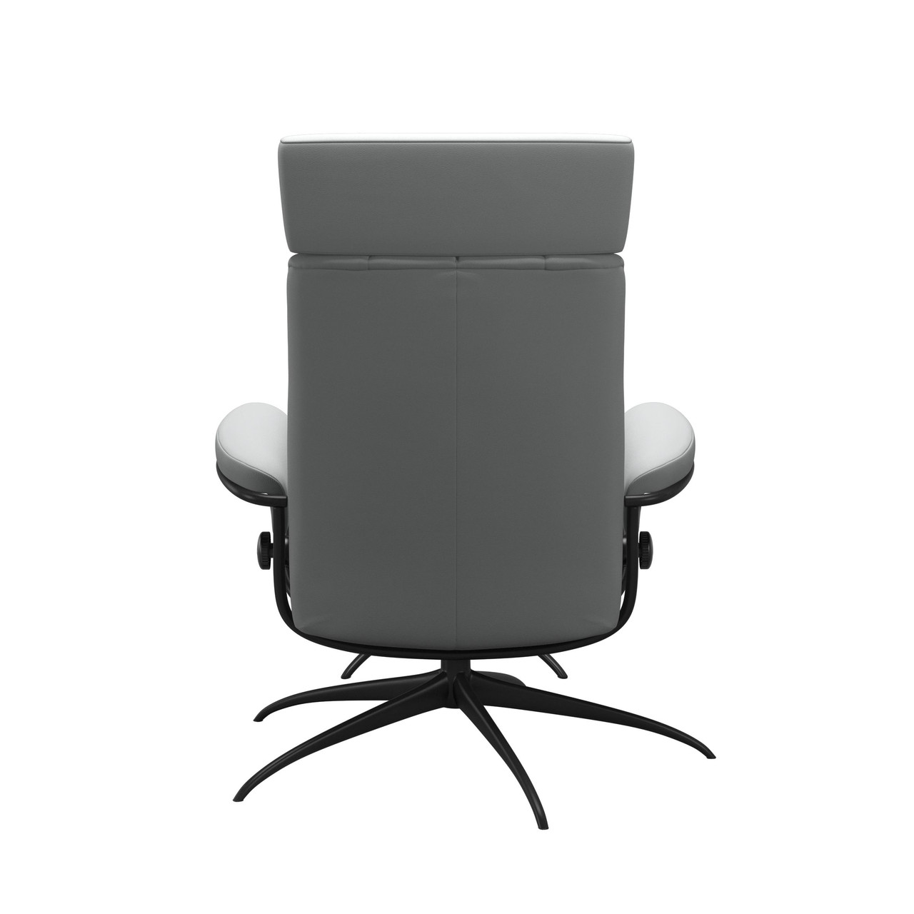 Stressless London Low-back Chair and Ottoman with Adjustable Headrest ...