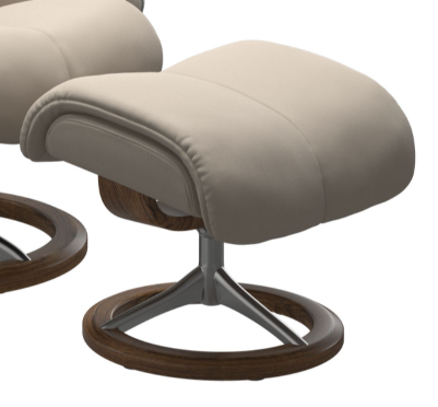 Stressless Signature Magic Ottoman | Round Base - Unwind Furniture Co.