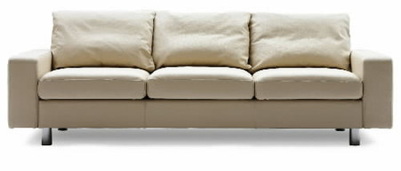 Stressless E200- 3 Seat Sofa without Back Cushions- Ships Worry-free