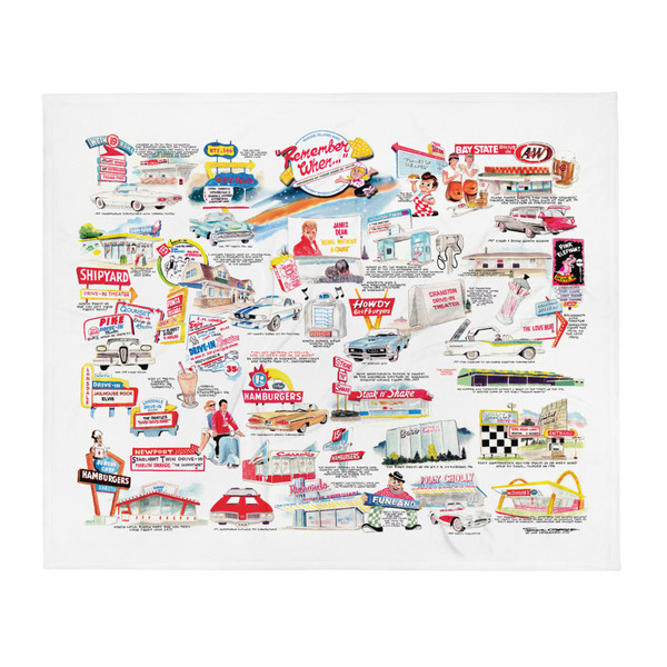 Remember When by Frank Galasso Throw Blanket - OCEAN STATE GIFTS