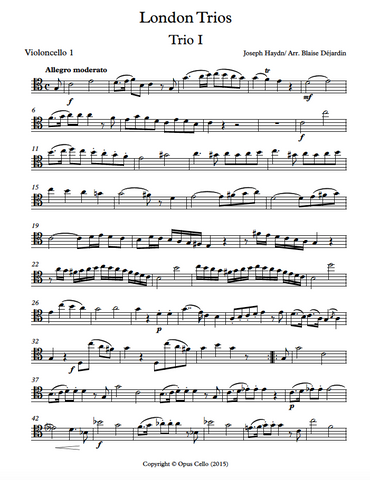 Sheet Music for 3 Cellos
