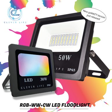 SMART WiFi RGBW LED Flood Light - Clever Life
