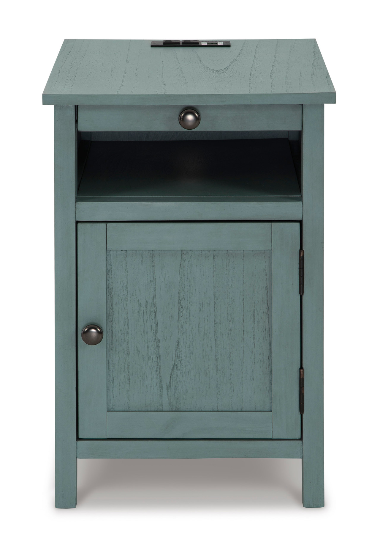 Treytown Chairside End Table Teal | Pallucci Furniture