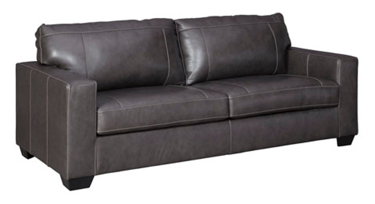 CLEARANCE Logan Genuine Leather Sofa Grey