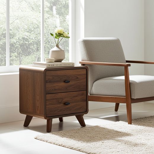 Wally Night Stand Walnut | Pallucci Furniture