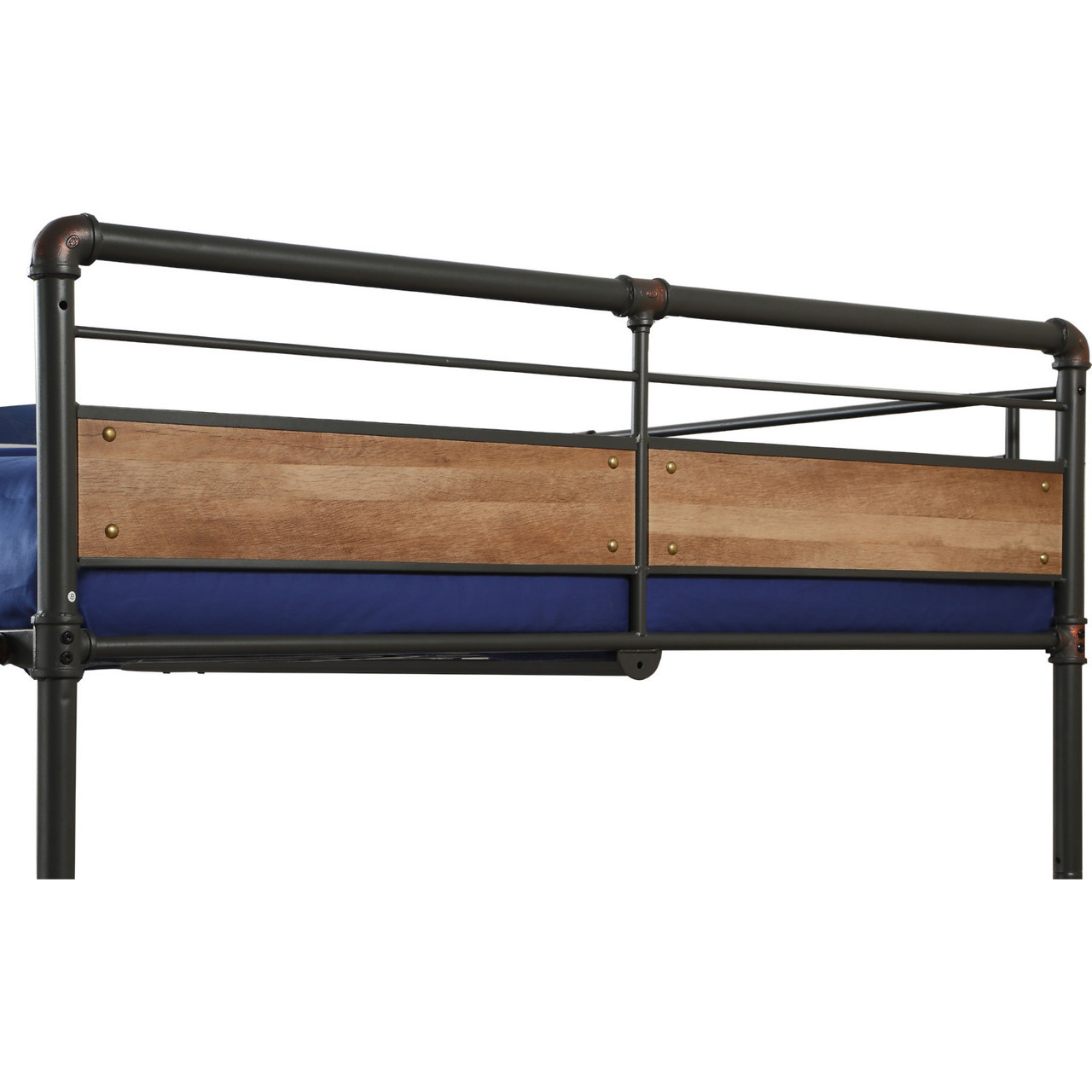 Pipe Like Sandy Gunmetal Queen Size Bunk Bed