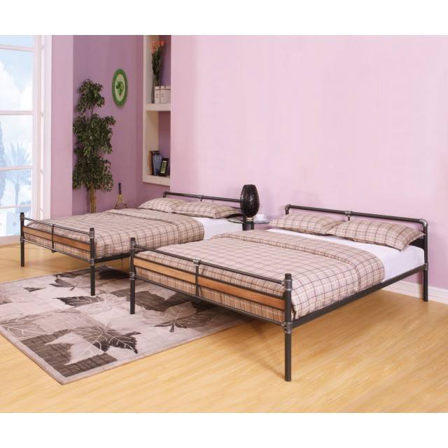 Pipe Like Sandy Gunmetal Queen Size Bunk Bed