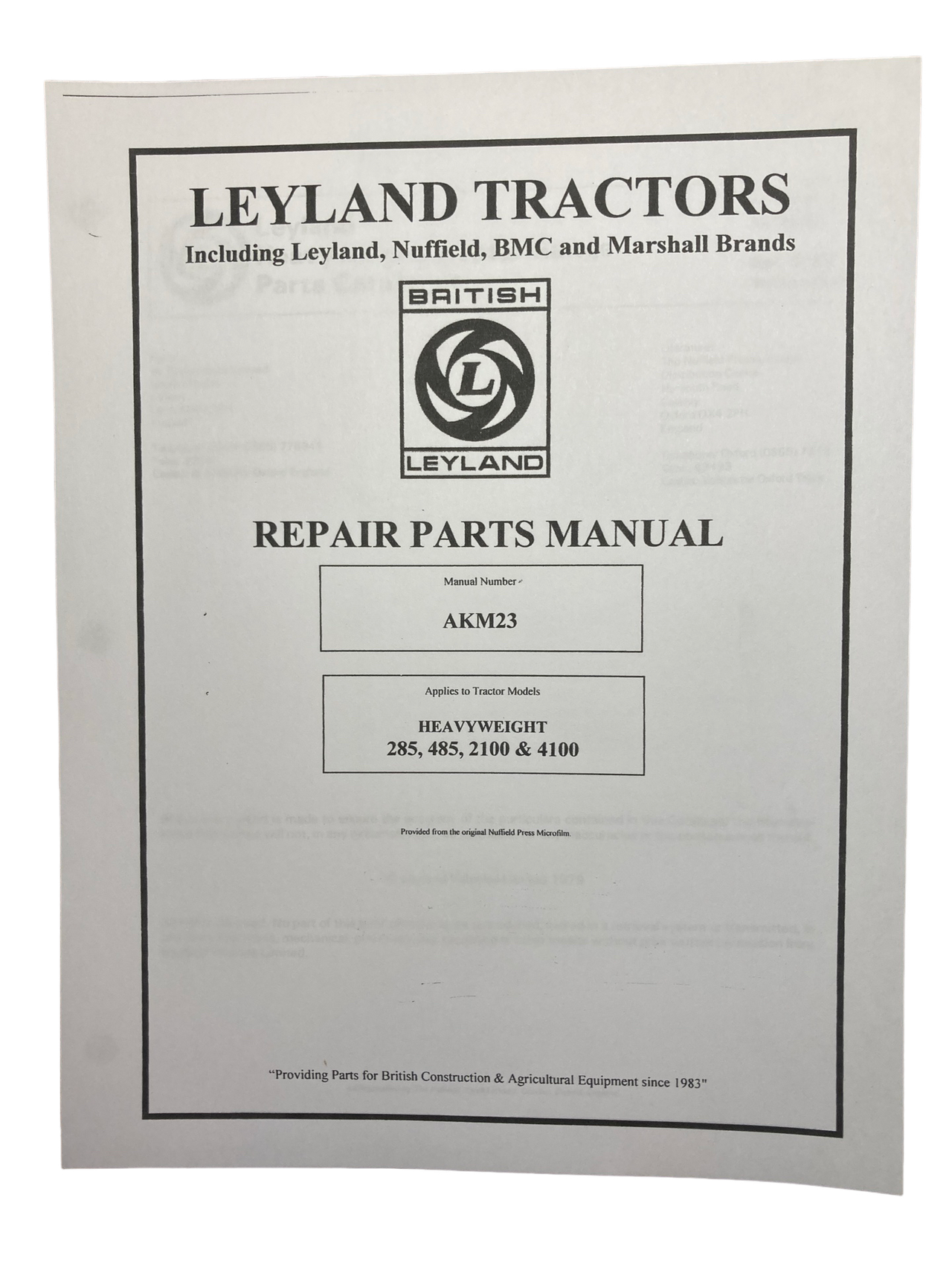 Leyland Tractor Parts