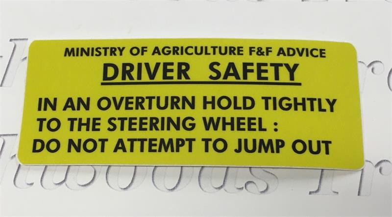 Driver Safety Decal - CTJ5251