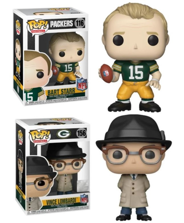 Bart Starr / Vince Lombardi Green Bay Packers NFL Funko Pop! Combo (2 ...