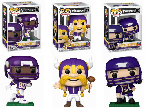 Minnesota Vikings NFL Funko Pop! Complete Set (3) (PRE-ORDER Ships ...