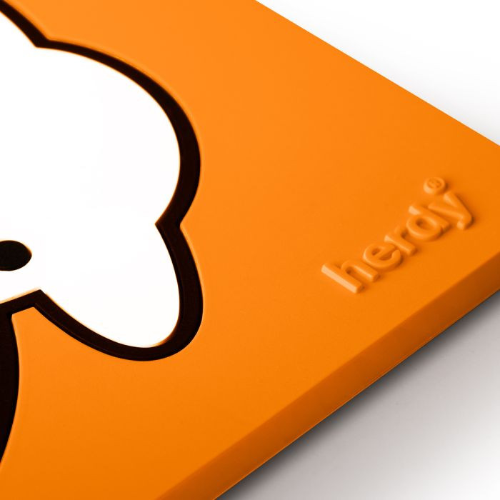 Herdy Hello Coaster Orange - Bakewell Cookshop