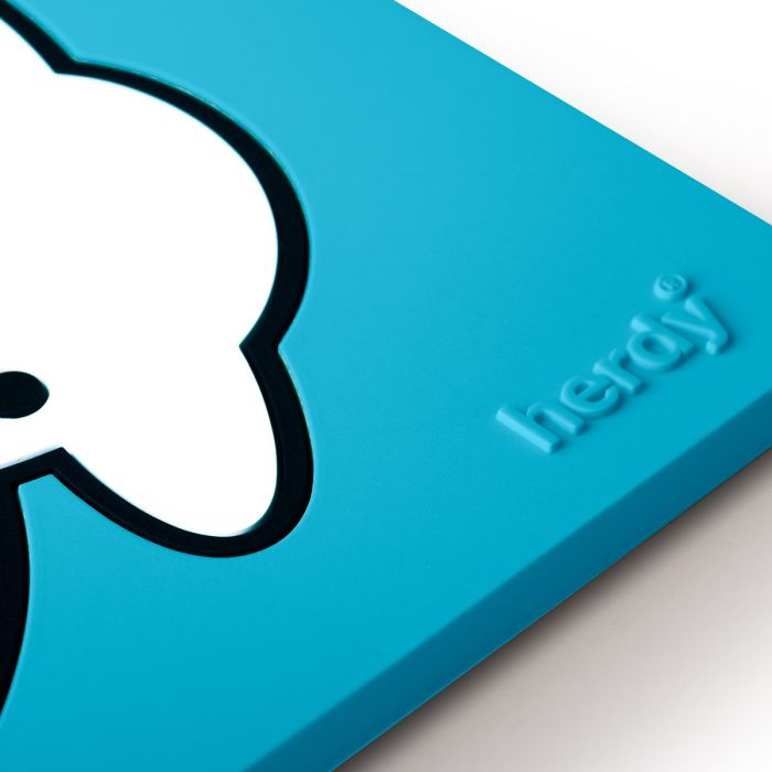 Herdy Hello Coaster Blue - Bakewell Cookshop