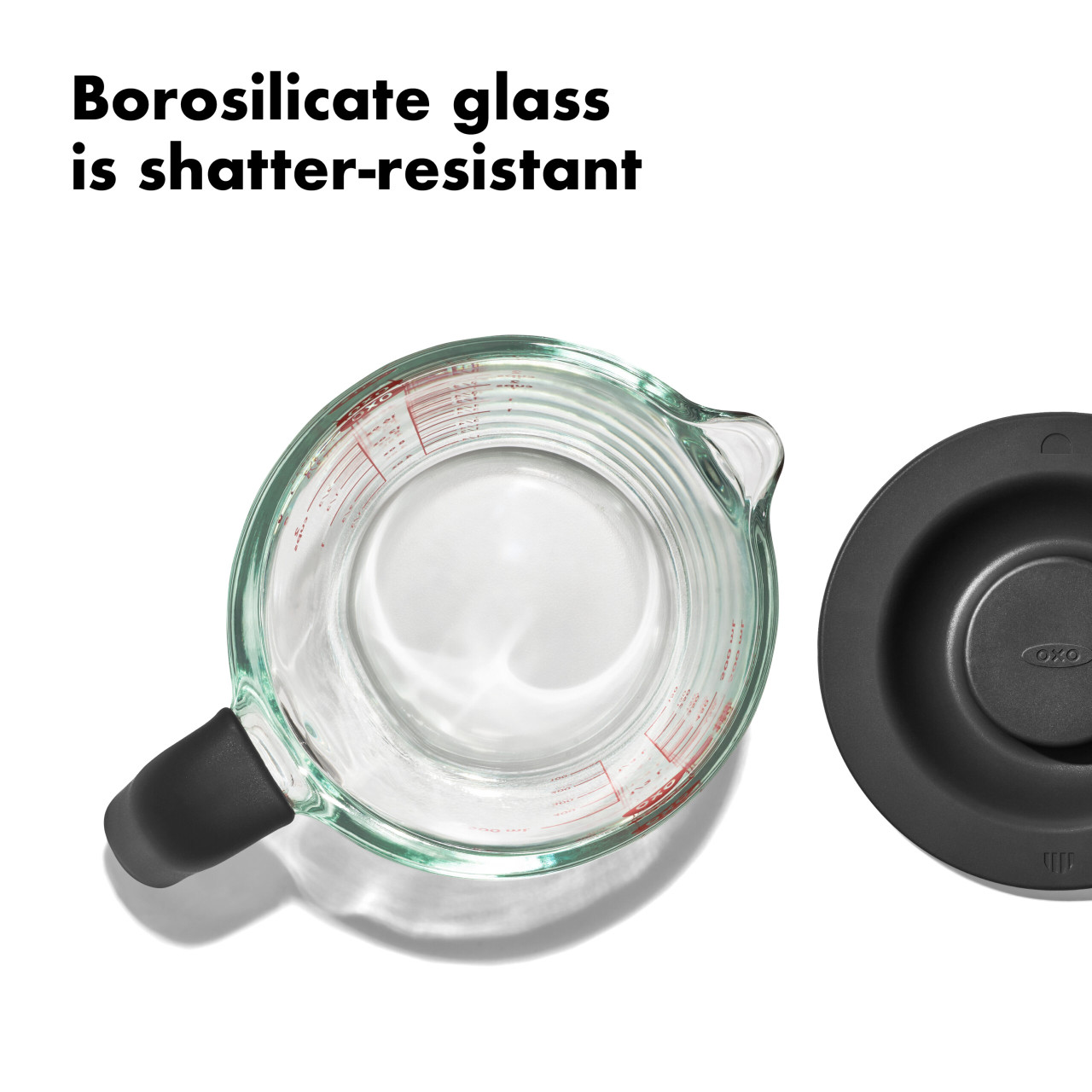 OXO Good Grips 2 Cup Glass Measuring Jug With Lid - Bakewell Cookshop