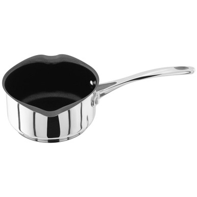 Stellar 7000 14cm Stainless Steel Non-stick Milk Pan - Bakewell Cookshop