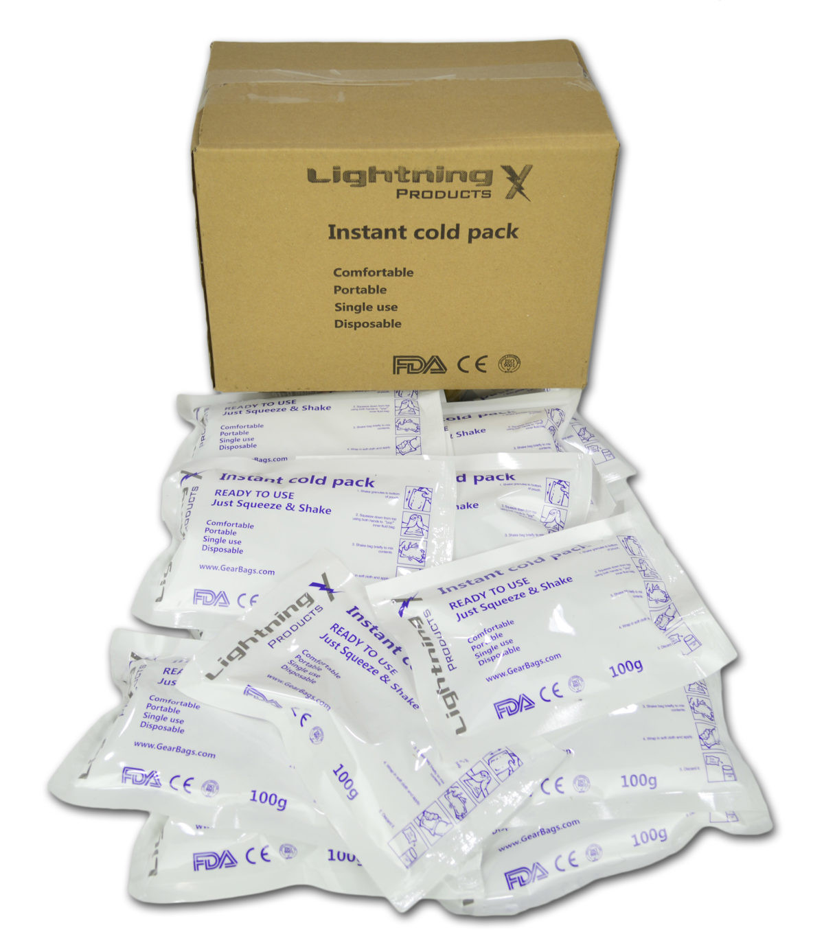Lightning X EMS Instant Cold Pack - Box of 20