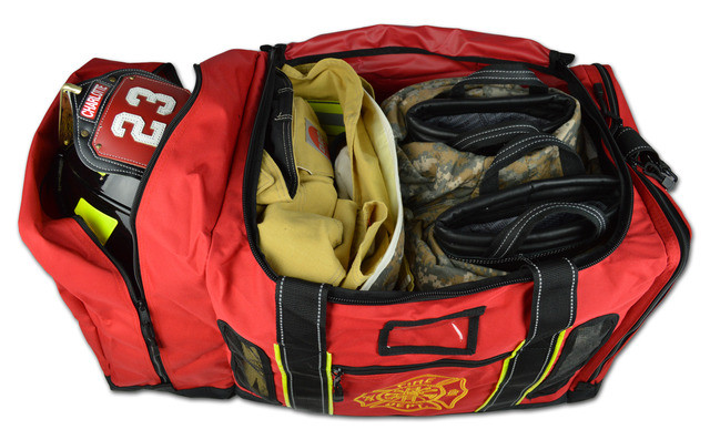 Large Red Firefighter Turnout Gear Bag - Vented