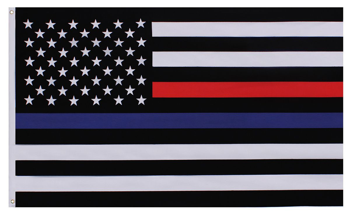 Thin Red Line & Thin Blue Line Dual Flag - 3 x 5 Foot Flag with Grommets
