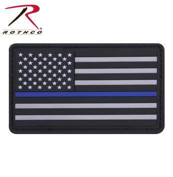 PVC Thin Blue Line Flag Patch
