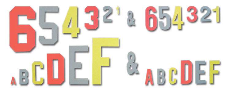3 inch Adhesive 3M Scotchlite Reflective Helmet Letters & Numbers