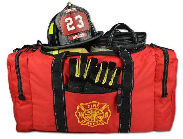 Red Fire Gear Bag - LXFB40-R Firefighter Turn Out Gear Bag - Rescue Bag