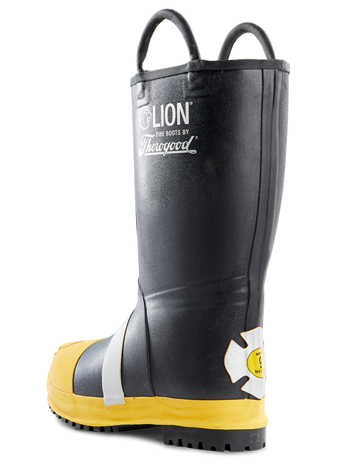 Lion Hellfire 14 inch Rubber Structural Fire Boot Kevlar Lined 807-6000