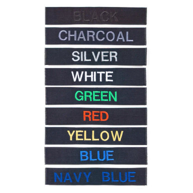 Embroidered Custom Name Tape 6 inches long by 1 inch Tall