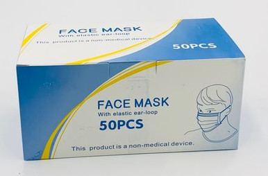 Disposable Face Mask - Full Box of 50