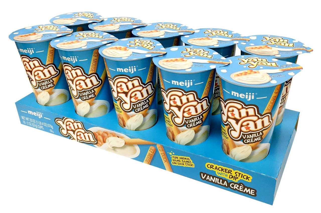 Yan Yan Vanilla Meiji 2 Ounce 10 Count - Mad Al Candy