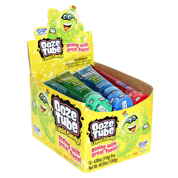 Ooze Tube Squeeze Candy 4 Ounce 12 Count - Mad Al Candy