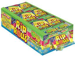 Rip Rolls Rainbow Reaction 1.5 Ounce 24 Count - Mad Al Candy