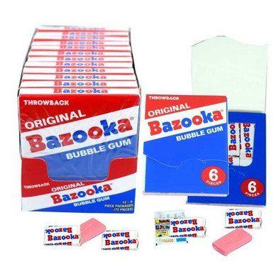 Bazooka Mini Wallet Pack Original Throwback 1.27 Ounce 12 Count - Mad ...