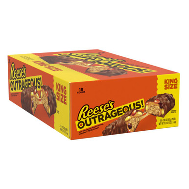 Reese's Outrageous Candy Bar King Size 2.95 Ounce 18 Count